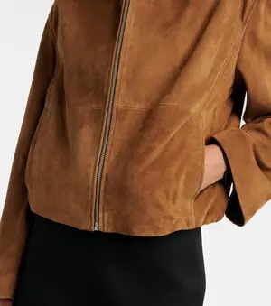 Nour Hammour Etienne Suede Jacket - Beige