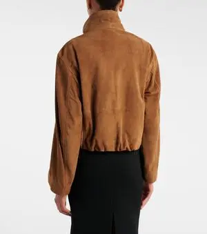 Nour Hammour Etienne Suede Jacket - Beige