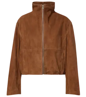 Nour Hammour Etienne Suede Jacket - Beige