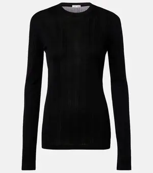 THE ROW Dantea Cotton Jersey Top - Black