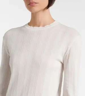 THE ROW Dantea Cotton Jersey Top - White