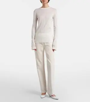 THE ROW Dantea Cotton Jersey Top - White