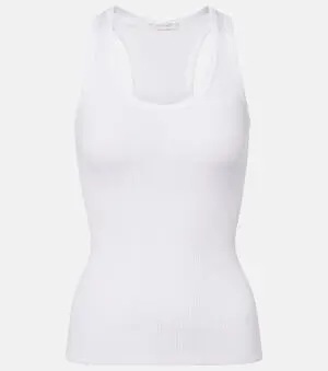 THE ROW Cendrea Ribbed-knit Cotton Tank Top - White