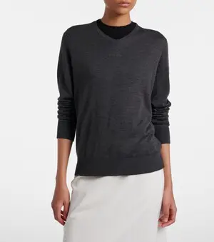 THE ROW Cashmere And Silk Sweater - Grey
