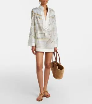 Tory Burch Printed Cotton Voile Tunic - Multicoloured
