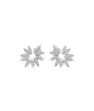 Yeprem 18kt White Gold Diamond Earrings - Silver