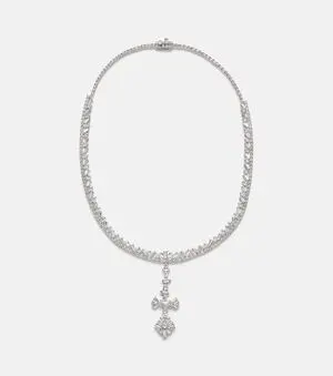 Yeprem 18kt White Gold Diamond Pendant Necklace - Silver