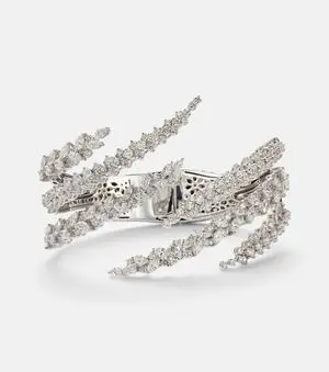 Yeprem 18kt White Gold Diamond Bangle - Silver
