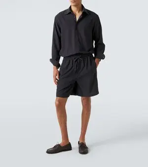 SAMAN AMEL Henri Silk Shorts