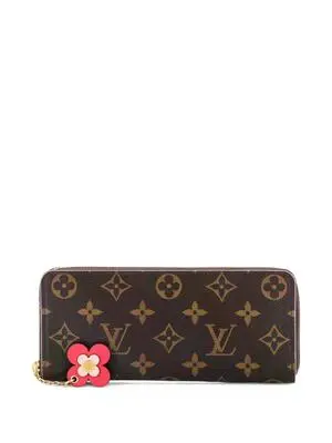 LOUIS VUITTON Clemence Wallet Limited Edition Blooming Flowers Monogram Canvas Small Wallets - Brown