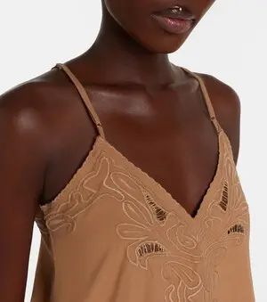 JULIET DUNN Broderie Anglaise Cotton Slip Dress