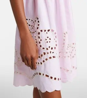 JULIET DUNN Broderie Anglaise Cotton Mini Dress