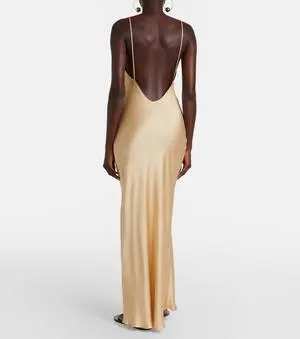 Isabel Marant Étoile Nevana Satin Slip Dress - Beige
