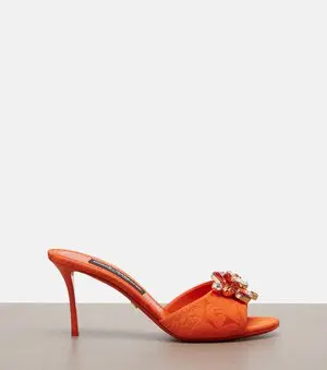 Dolce & Gabbana Embellished Brocade Mules
