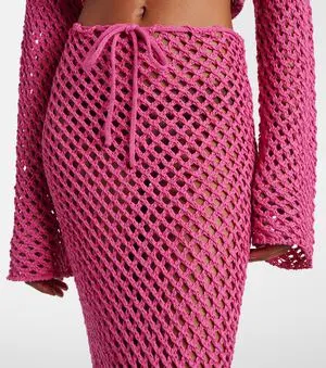 BANANHOT Magen Crochet Maxi Skirt - Pink