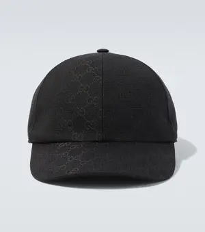 Gucci Gg Monogram Baseball Cap - Black