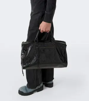 Balenciaga Le City Leather Tote Bag - Black