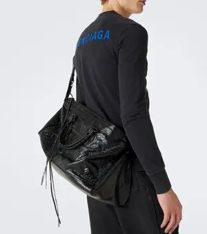 Balenciaga Le City Leather Tote Bag - Black