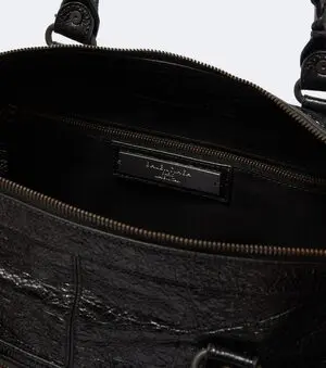 Balenciaga Le City Leather Tote Bag - Black