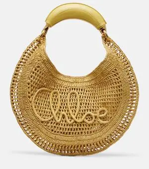 Chloé Chloe Raffia Shoulder Bag Yellow