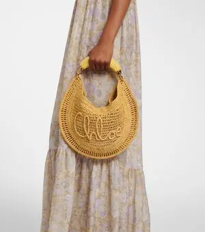Chloé Summer Banana Raffia Shoulder Bag - Yellow