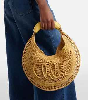 Chloé Raffia Shoulder Bag - Yellow