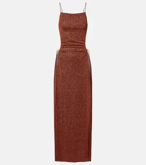 Oseree Lumière Shell Open-back Midi Dress