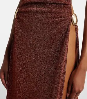 Oseree Lumière Shell Open-back Midi Dress