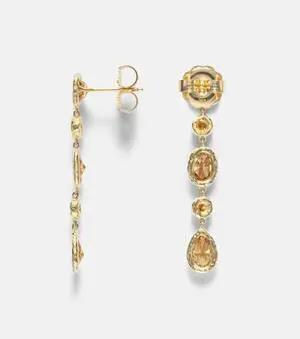 OCTAVIA ELIZABETH Nesting Gem Diamond Drop Earrings