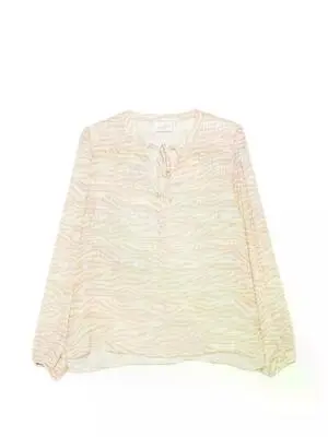 MC2 SAINT BARTH Zebra Print Lurex Blouse