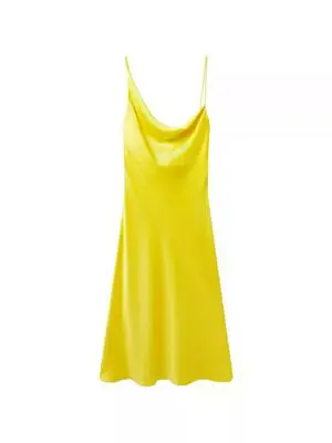 Stella McCartney Cowl Neck Backless Dress - Yellow
