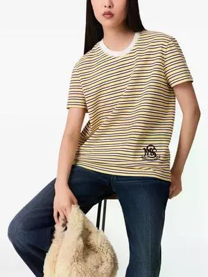Stella McCartney Striped Logo Patch T-shirt