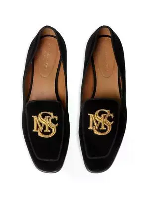 Stella McCartney Logo-embroidered Velvet Loafers