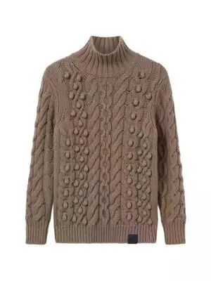 Stella McCartney Cable Knit Bobble Detail Sweater