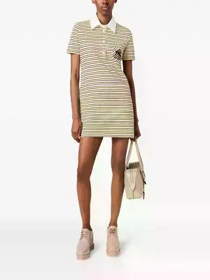 Stella McCartney Striped Logo Patch Dress