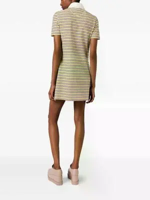 Stella McCartney Striped Logo Patch Dress