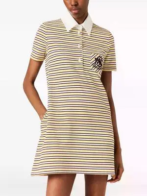 Stella McCartney Striped Logo Patch Dress