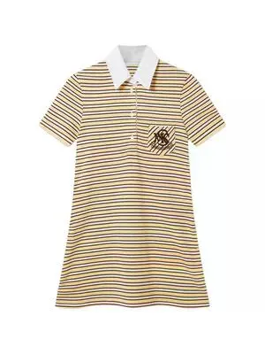 Stella McCartney Striped Logo Patch Dress - Yellow