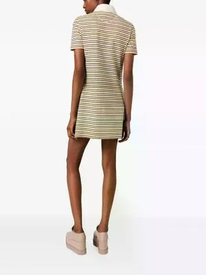 Stella McCartney Striped Logo Patch Dress - Yellow