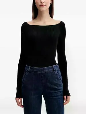BENETTON Ribbed-knit Boat-neck Sweater