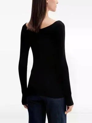 BENETTON Ribbed-knit Boat-neck Sweater