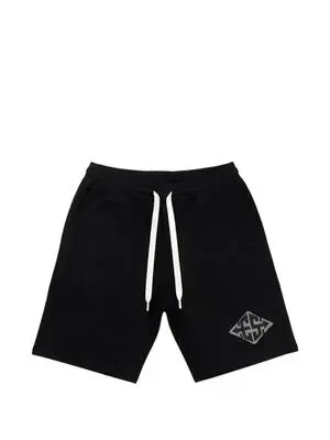 EXIT SOCIETY Monogram X Logo-print Drawstring Shorts