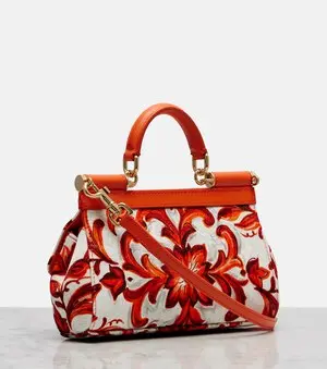 Dolce & Gabbana Sicily Mini Embellished Top-handle Bag