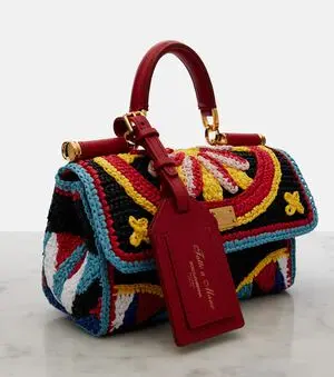 Dolce & Gabbana My Sicily Mini Crochet Top-handle Bag
