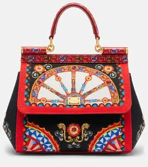 Dolce & Gabbana Sicily Medium Printed Top-handle Bag - Multicoloured