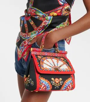 Dolce & Gabbana Sicily Medium Printed Top-handle Bag