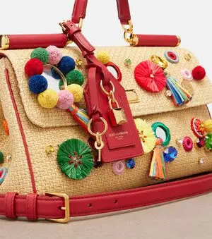 Dolce & Gabbana Sicily Medium Embellished Top-handle Bag