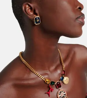 Dolce & Gabbana Embellished Clip-on Earrings