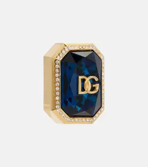 Dolce & Gabbana Dg Embellished Clip-on Earrings - Blue
