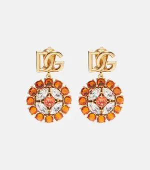 Dolce & Gabbana Embellished Clip-on Earrings - Gold